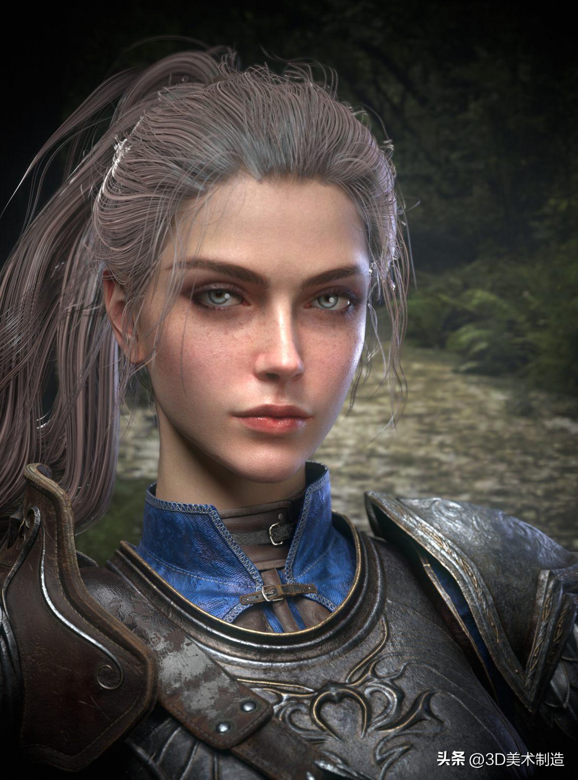 "3D Modeling Learning Reference" Realistic Female Character Game Art ...