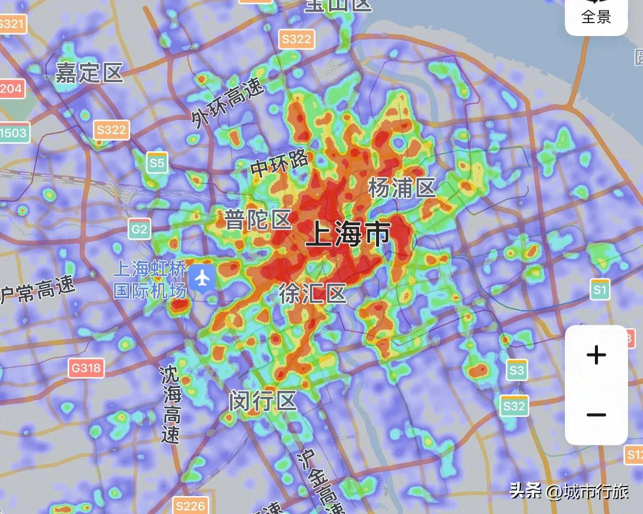 At 8 o'clock in the evening, comparing the heat map of the five tiger ...
