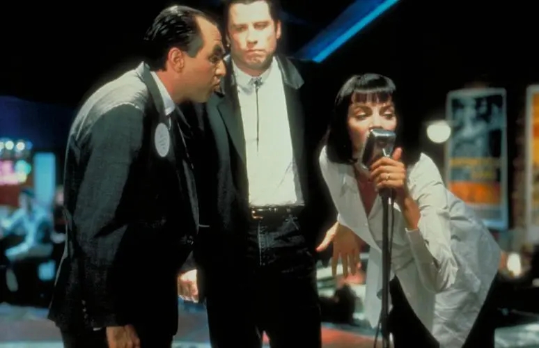 The movie "Pulp Fiction", complex moral world, exciting violent ...