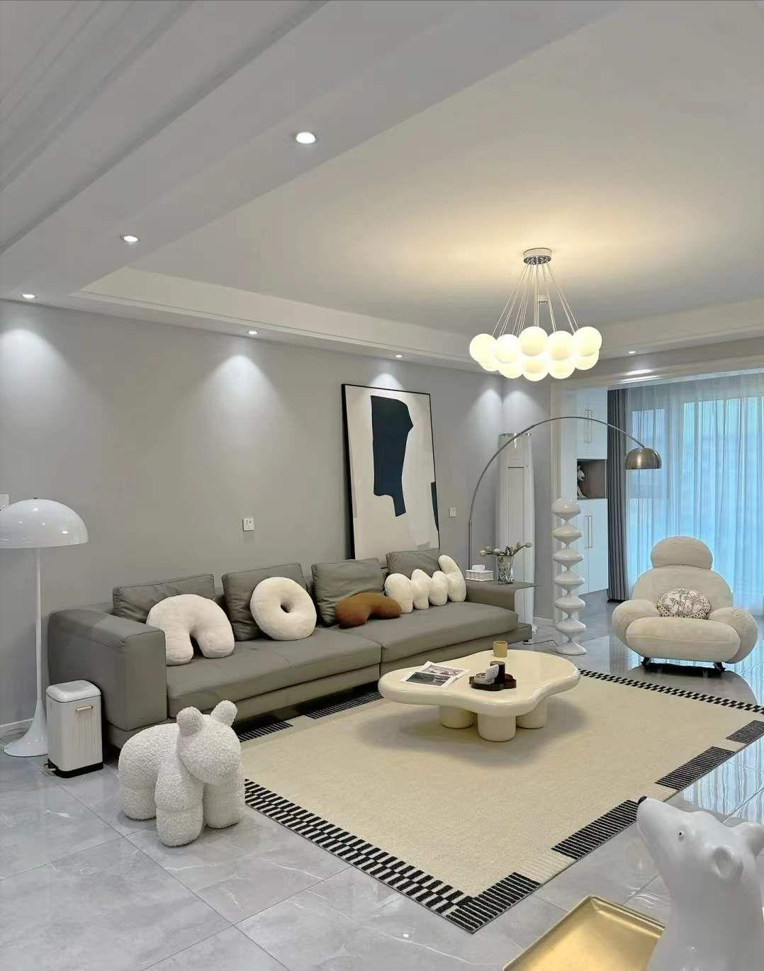 Huangshi Yinshang Decoration┃128 square meters of modern light luxury ...