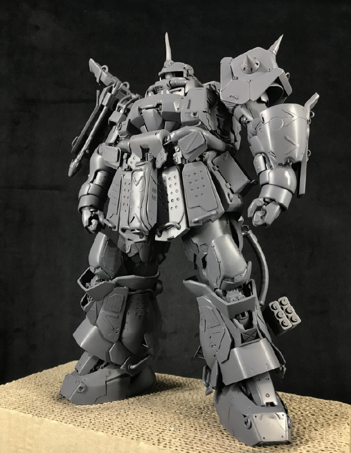 Illustration model production, MS06D desert type Zaku model - iMedia