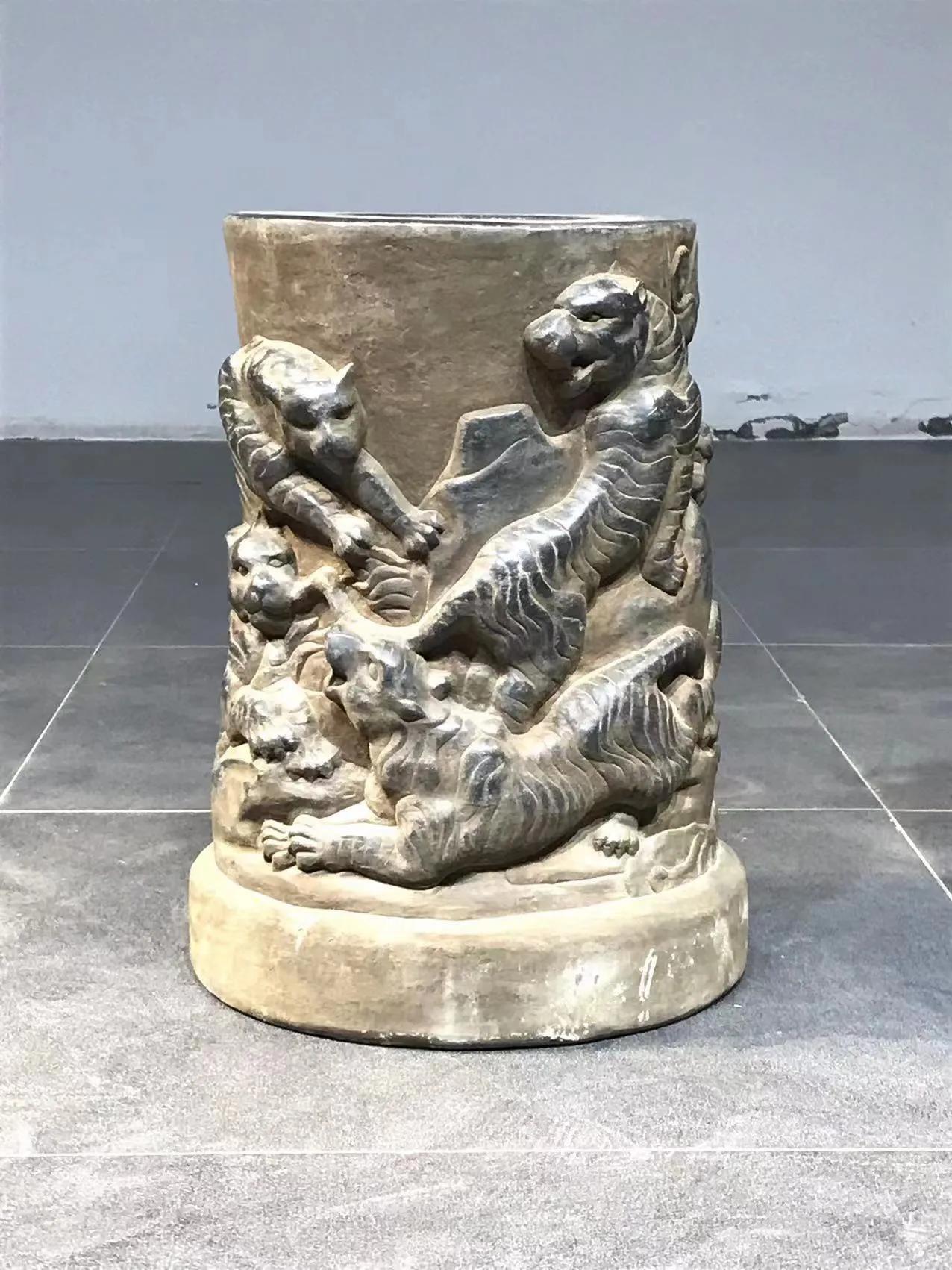 [Stone tiger flower pot flower table] - iNEWS