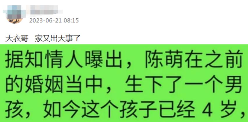 It was revealed that Chen Meng had a 4-year-old baby in her second ...