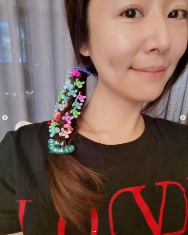 Ruby Lin revealed that her daughter tied her hair and painted eyebrows ...