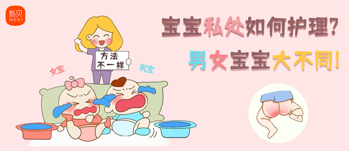 How to care for the baby's private parts?Male and female babies are ...