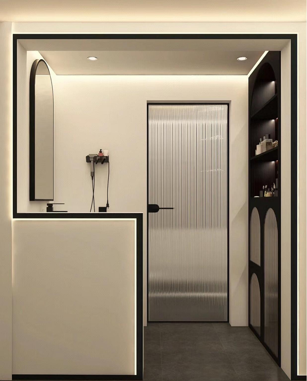 Eight popular bathroom dry and wet separation designs, minimalist and ...