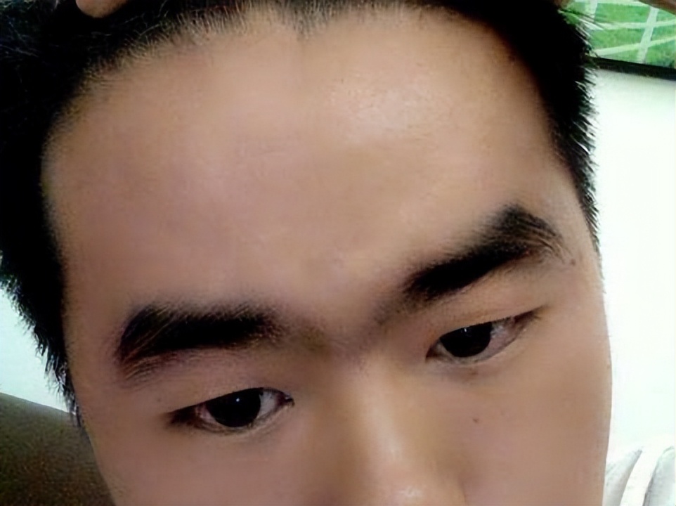 What does "the eyebrows are afraid of two intersections, and the ears ...