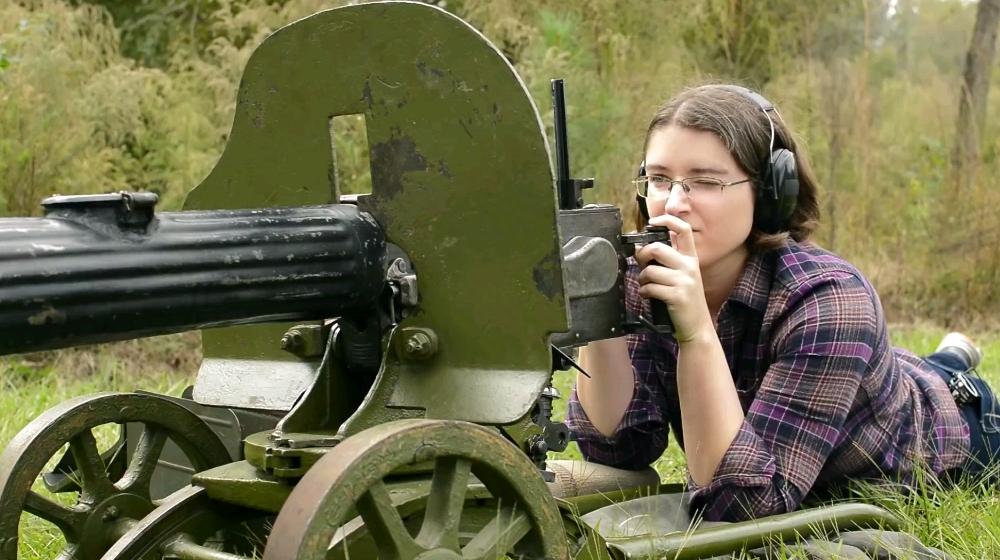 There are small shields on both sides of the machine gun. Does it ...