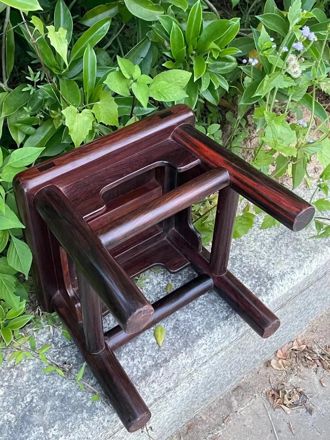 Big red rosewood Wang Shixiang same style rich stool - iNEWS