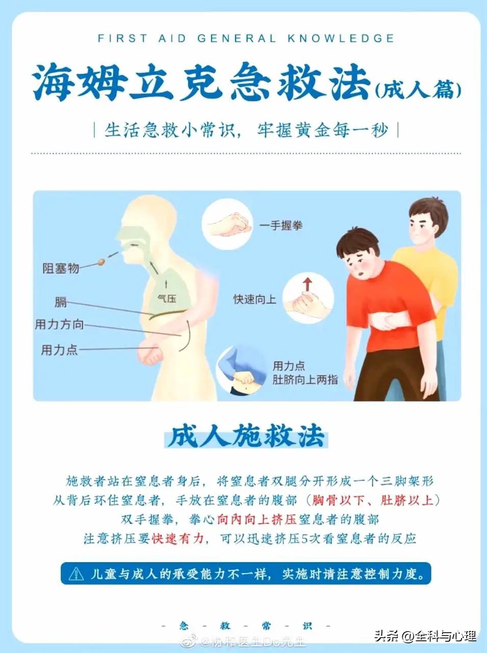 Heimlich first aid method operation demonstration summary learning - iNEWS