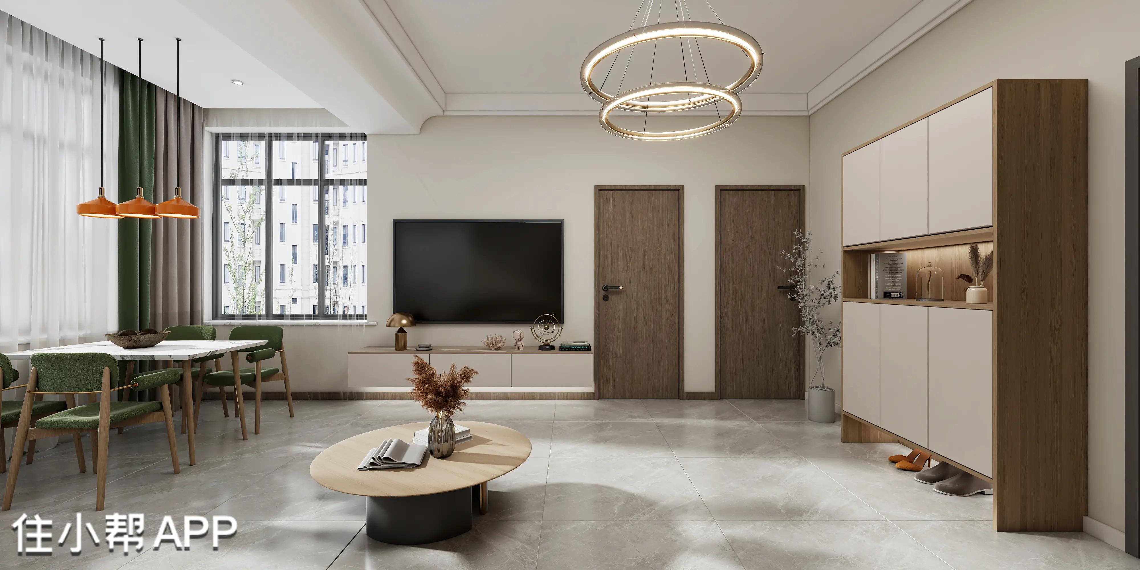 100 square meters of modern minimalist decoration design, wooden ...