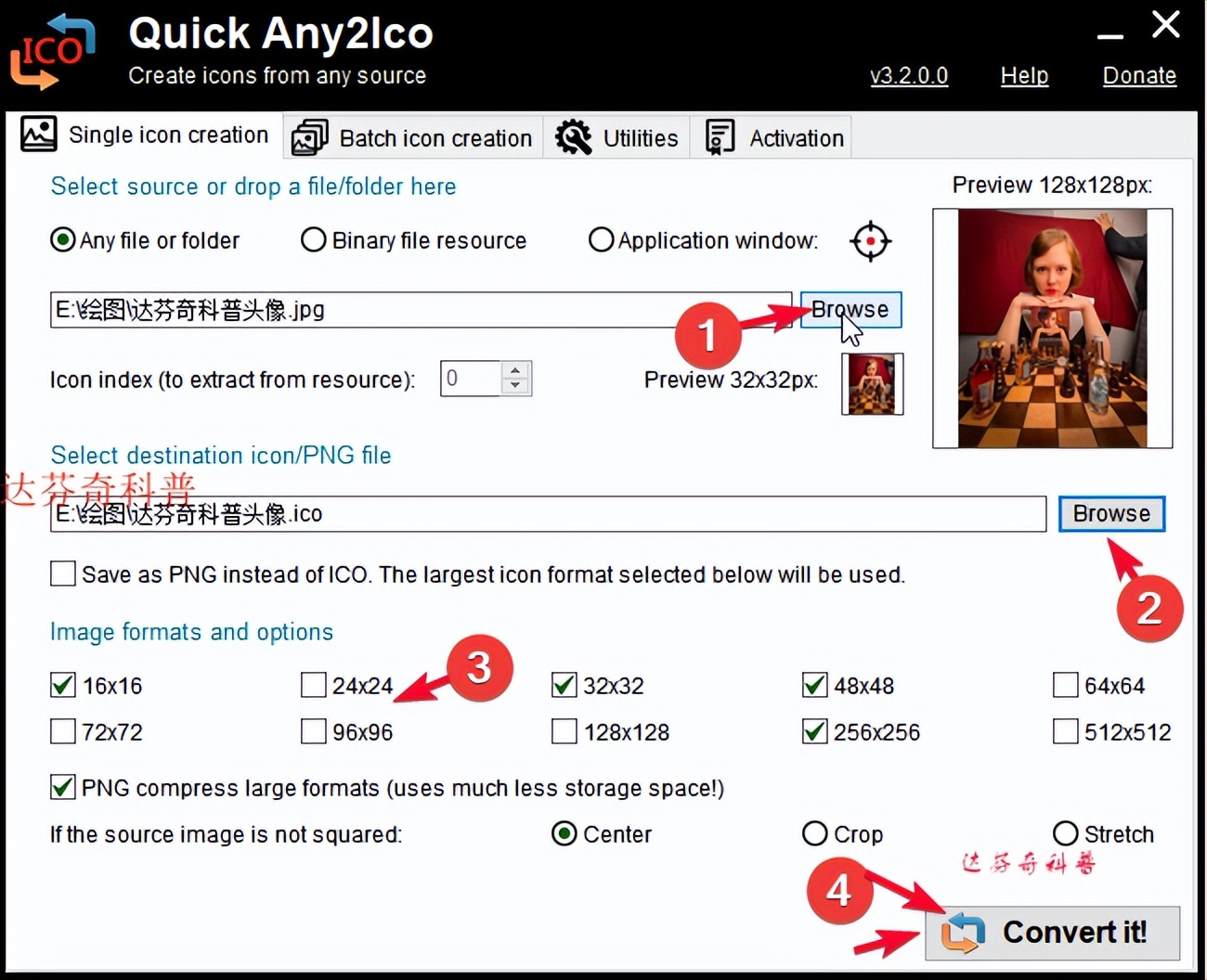 How to convert PNG, JPEG, GIF, BMP and other format images to ICO ...