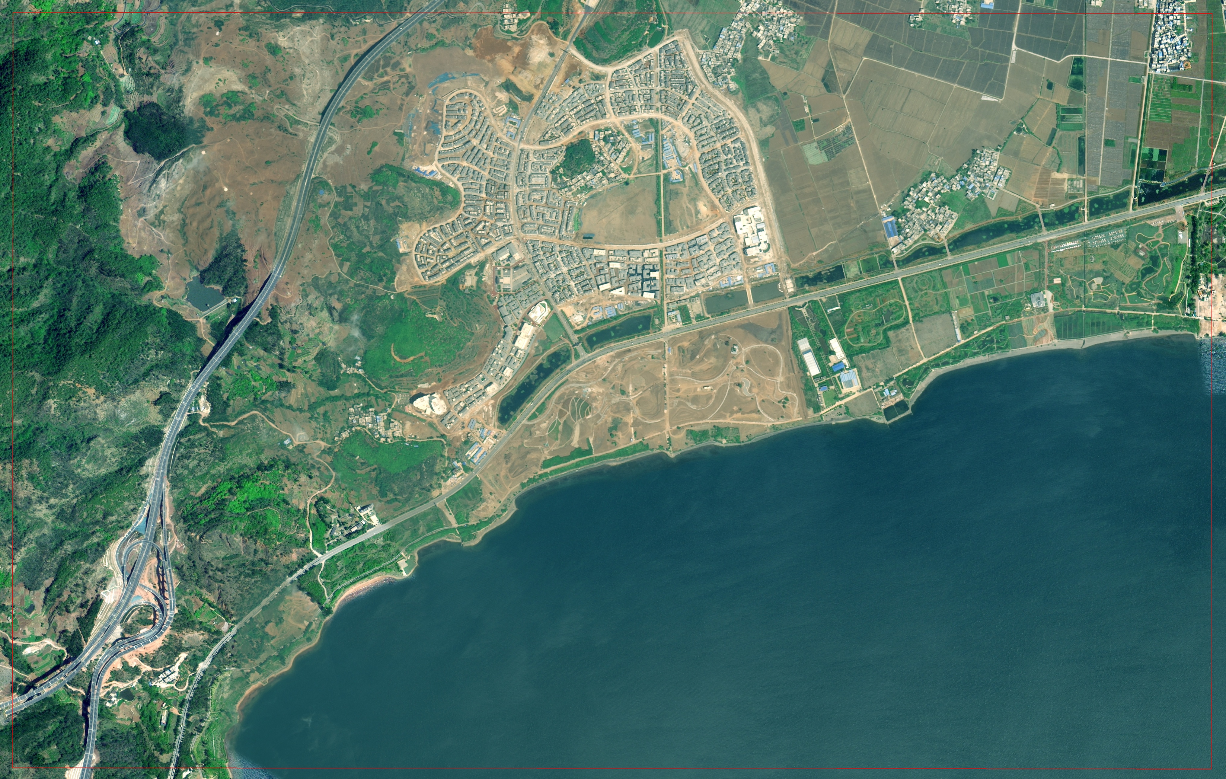 The Geographical Changes of Guanglong Town by Fuxian Lake - iNEWS