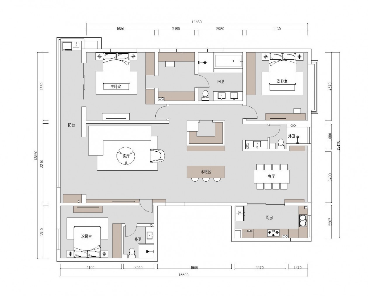 220 square meters, three bedrooms, large flat, humanistic temperament ...