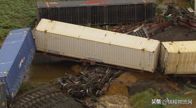 Freight lines are closed!Freight train derails, dozens of containers ...