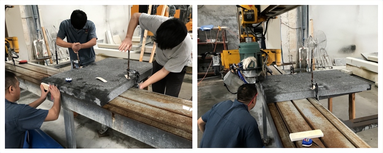 Stone dry hanging slotting: manual slotting & mechanical slotting - iNEWS