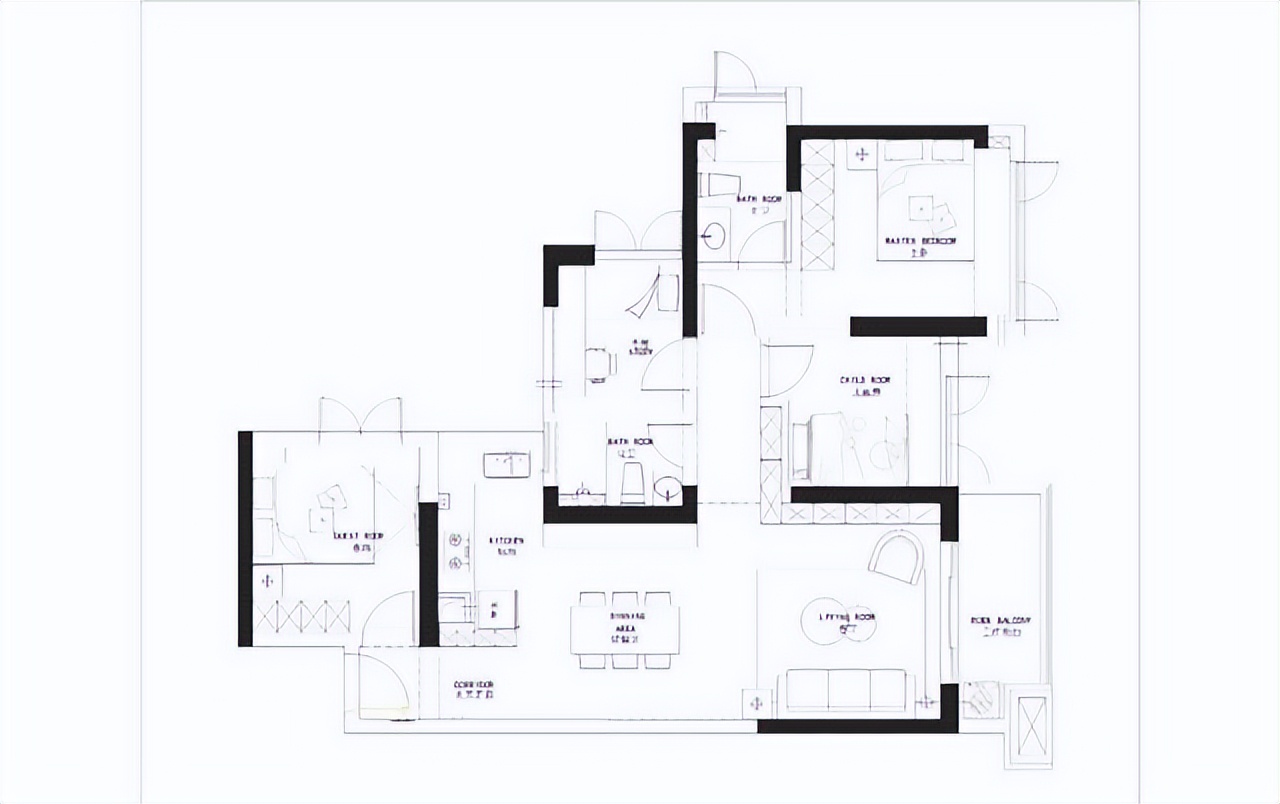 89 square meters crowded with a family of five, the designer hardcore ...