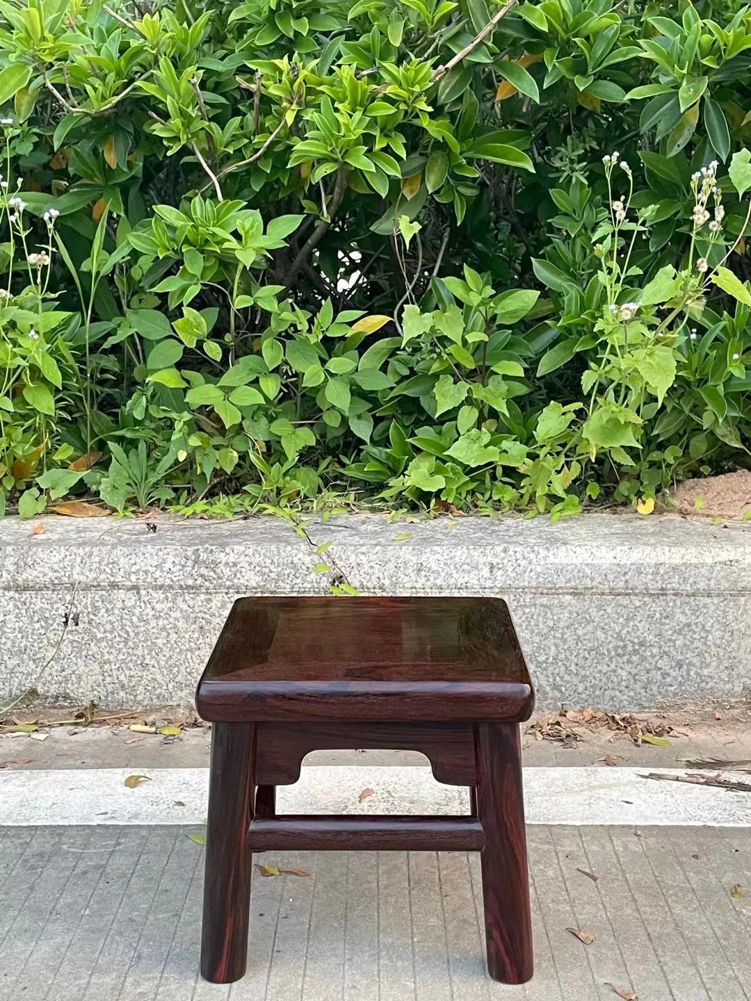 Big red rosewood Wang Shixiang same style rich stool - iNEWS