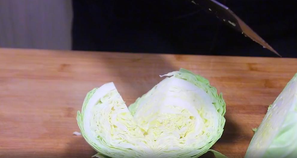 Some people blanch the shredded cabbage, some people have oil, they are ...