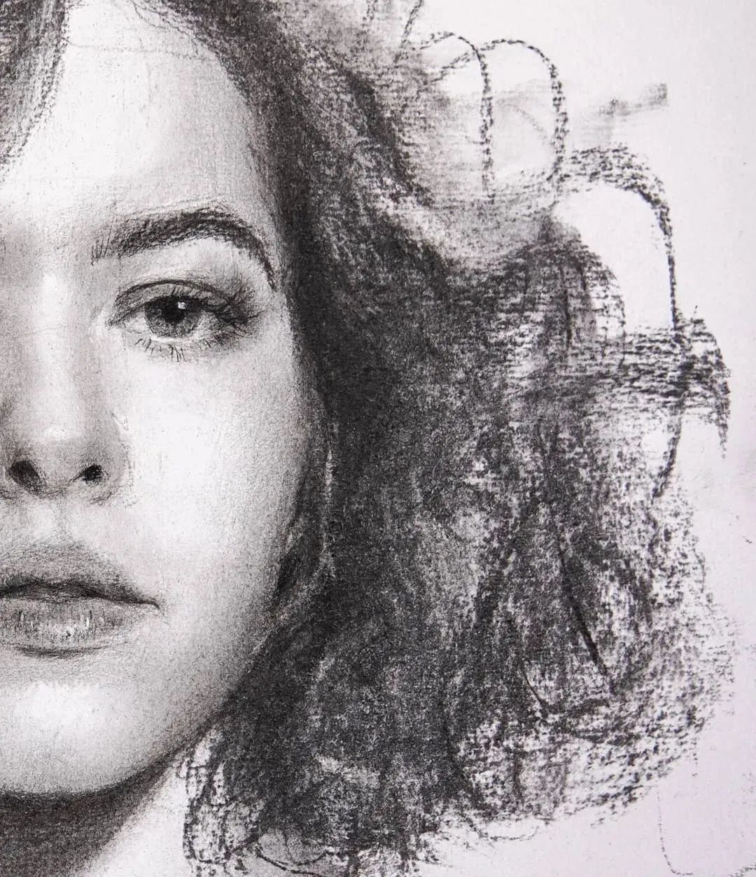 Come see this Peruvian artist's charcoal portraits! Partial big picture ...