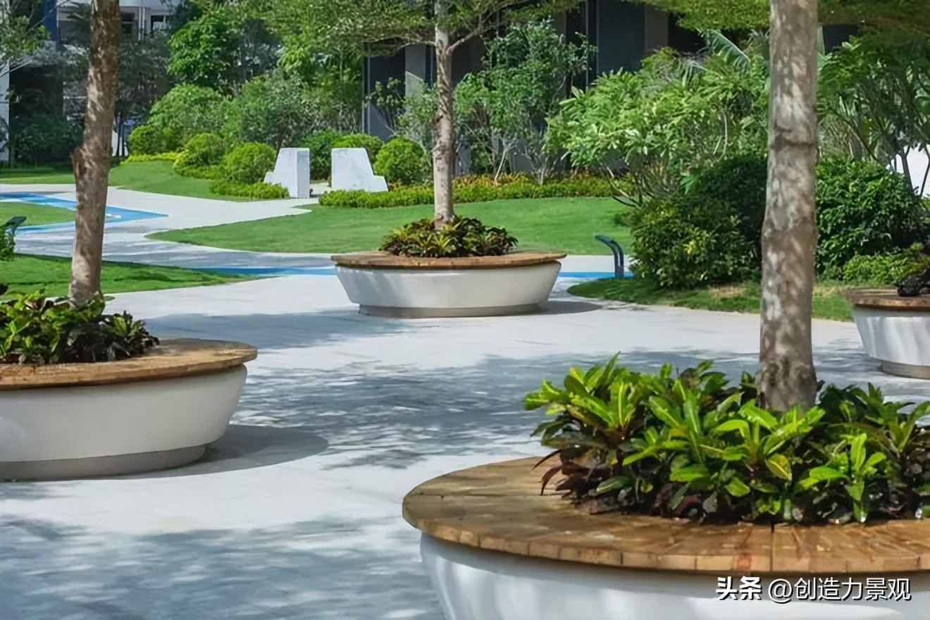 How to design a tree pool that makes the yard full of artistic sense ...