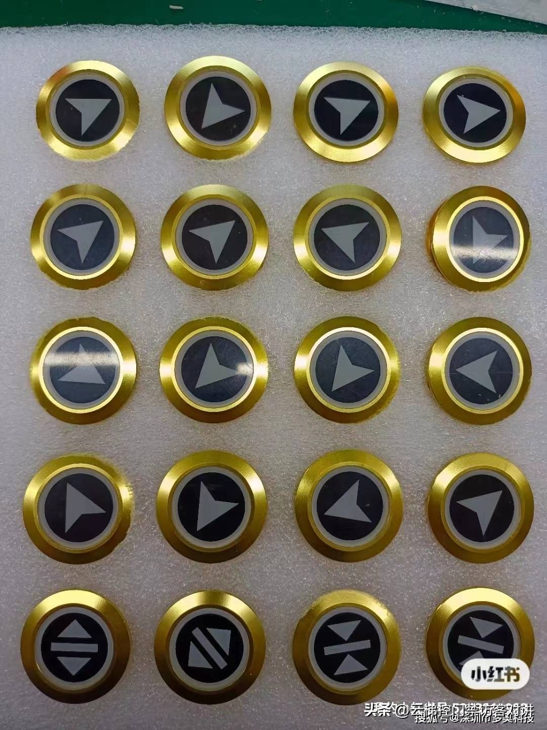 Local gold non-contact elevator buttons are suitable for elevator ...