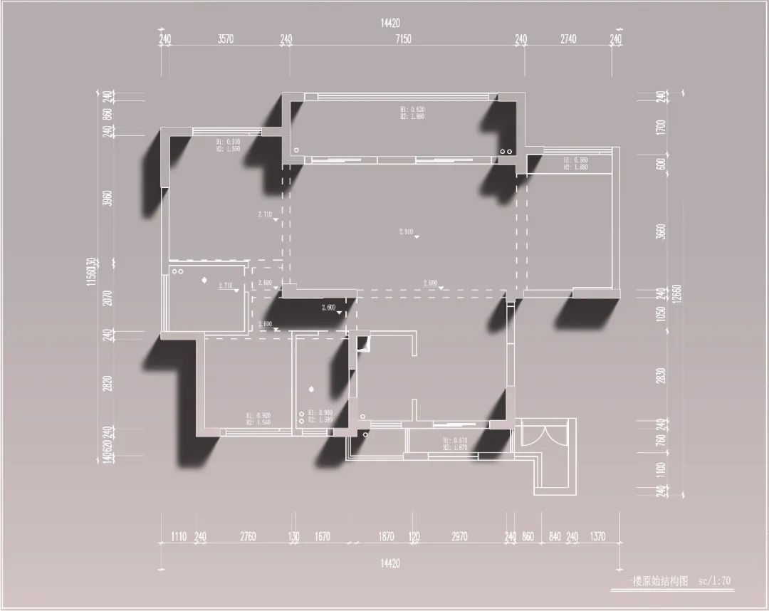 The 5-meter-high living room has an empty design to bring light into ...