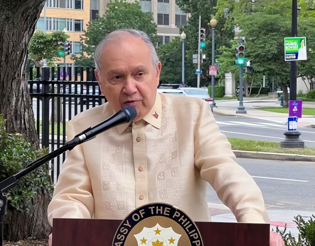 The Philippine ambassador to the United States threatened to stand with ...