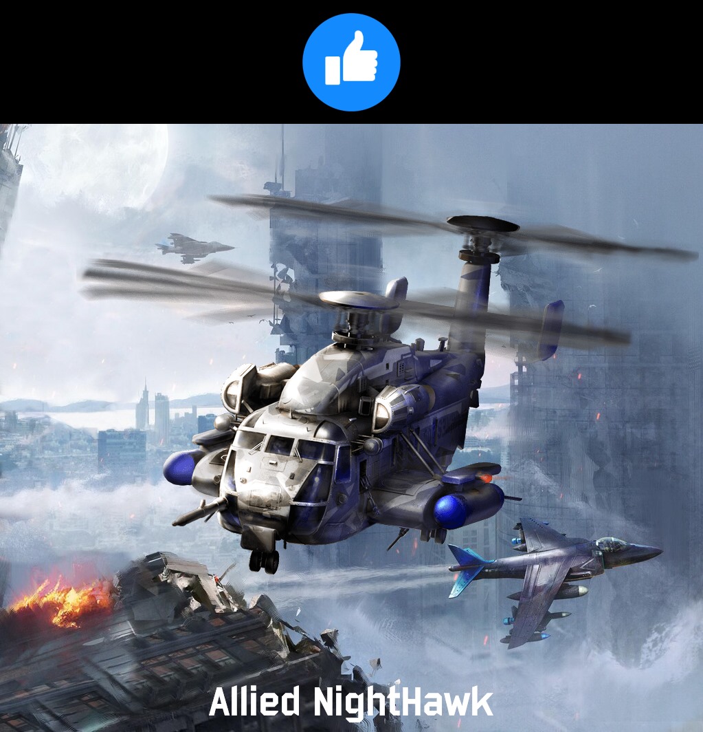 Allied Nighthawk transport helicopter in Red Alert 2 - iNEWS