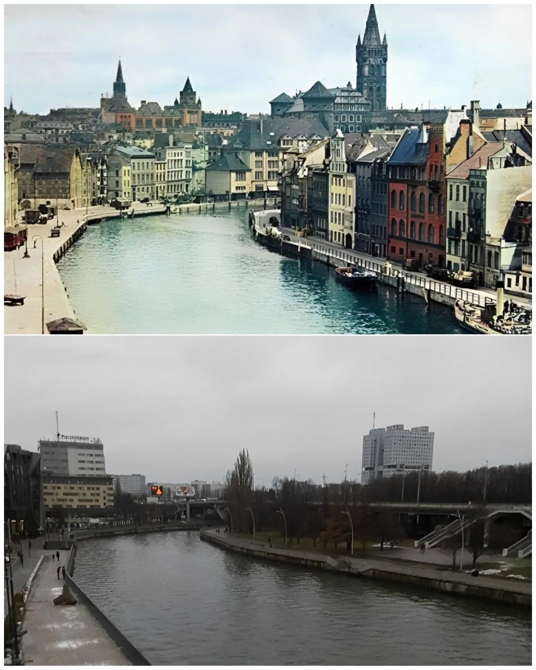 A set of shocking comparison photos of "past vs present" to feel the ...