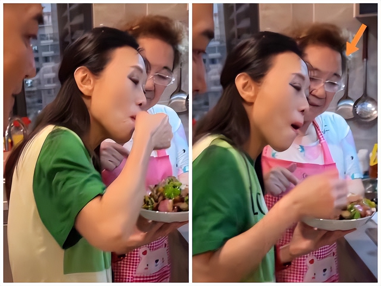 Wu Qiong posted about her family's daily life, eating vegetables with her hands, her mother-in ...