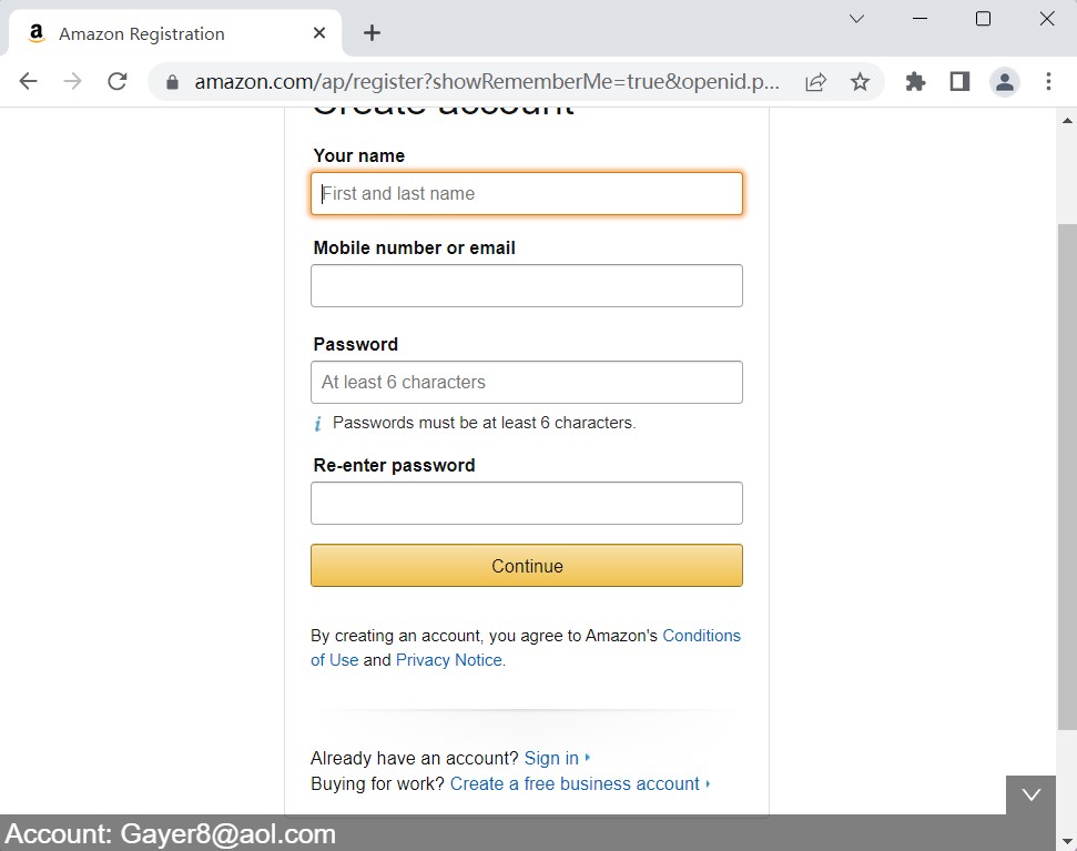 Amazon bulk account registration method - iNEWS
