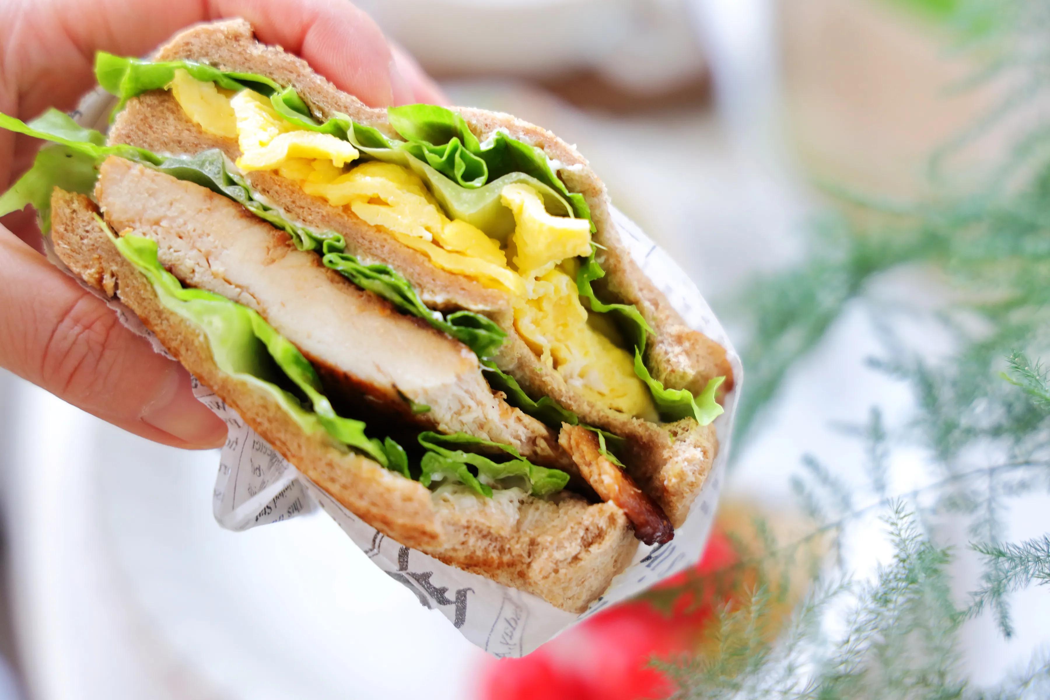 Breakfast sandwiches, prepared one night in advance, ready for ...