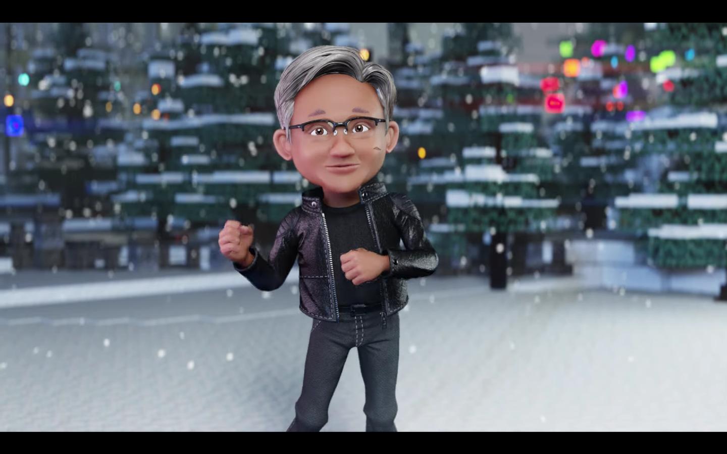 Huang Renxun sings with AI clone "Toy Jensen" [Jingle Bells] - iNEWS