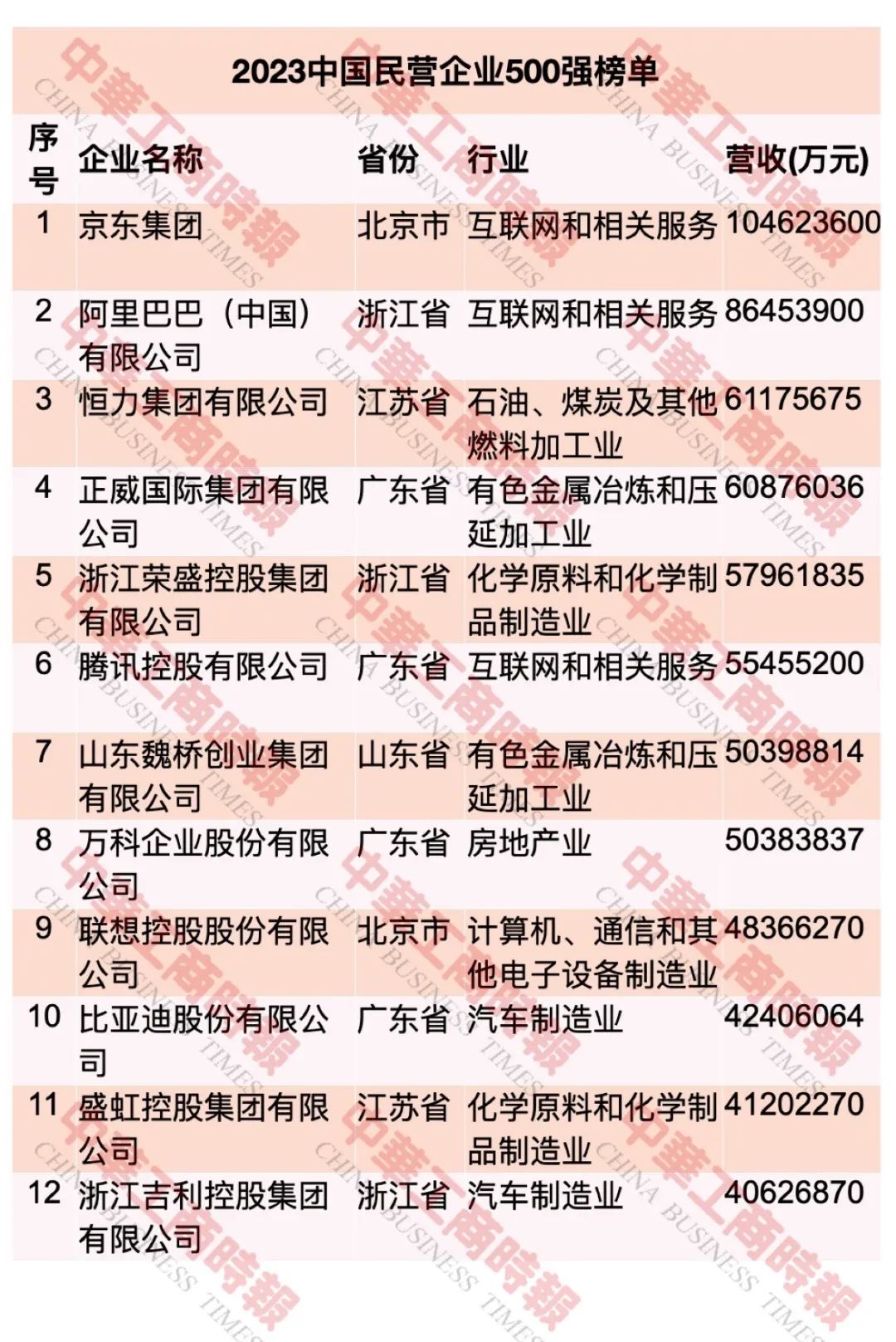 "2023 China's Top 500 Private Enterprises" list released - iMedia