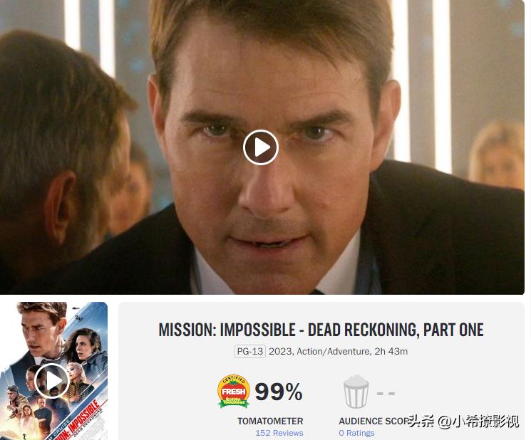 "Mission: Impossible 7" Rotten Tomatoes score has risen to 99%. Why is ...