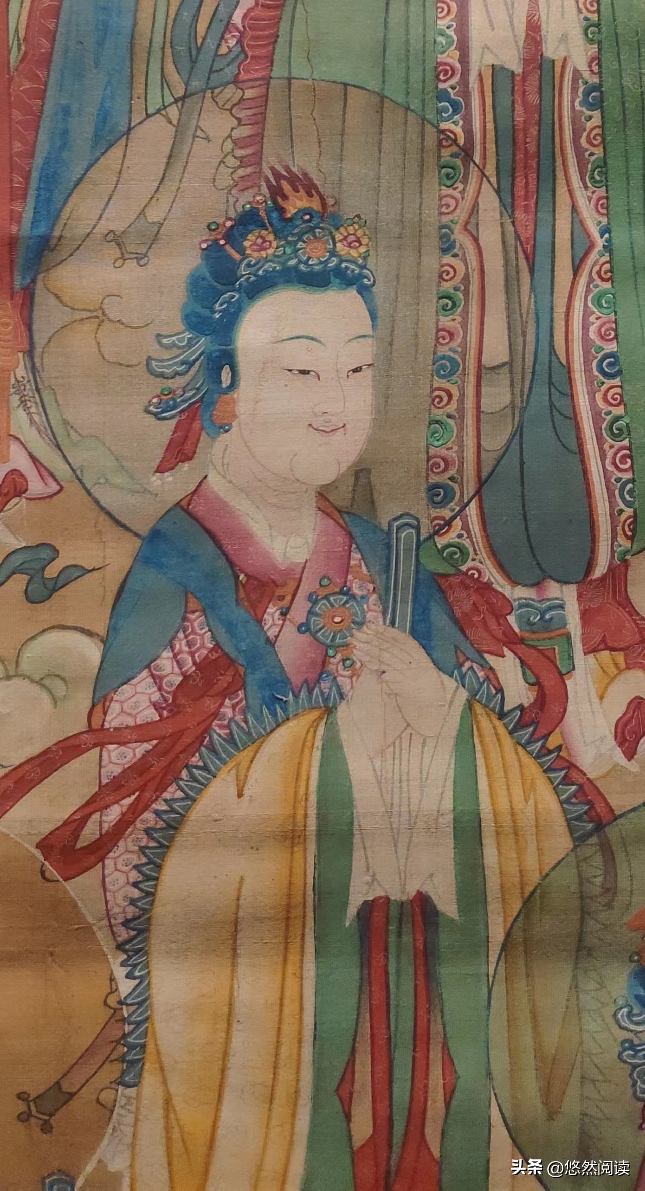 Empress Dowager Mercy's style, the axis of the images of the four Zen ...