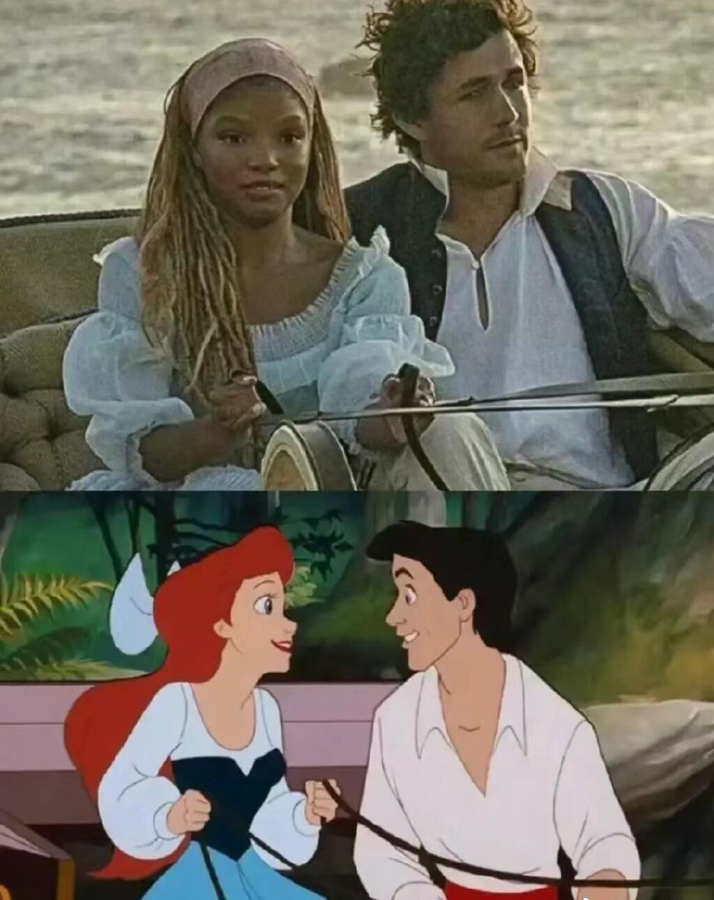 The animated version of "The Little Mermaid" VS the real version ...