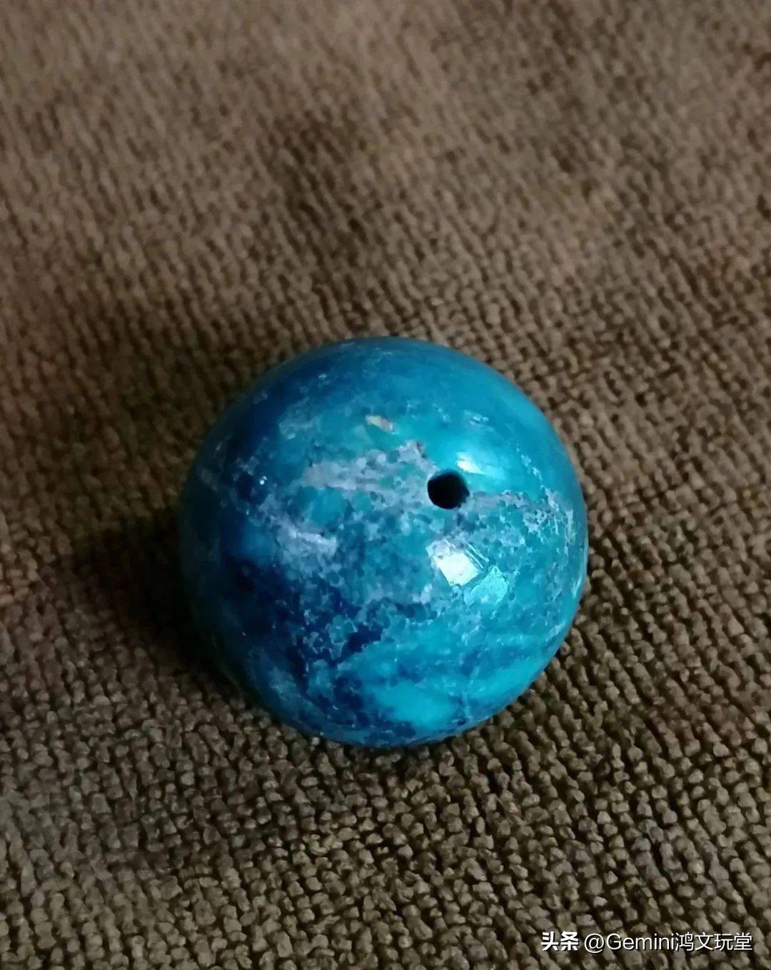 The turquoise turns white when you take it off, and it disappears when ...