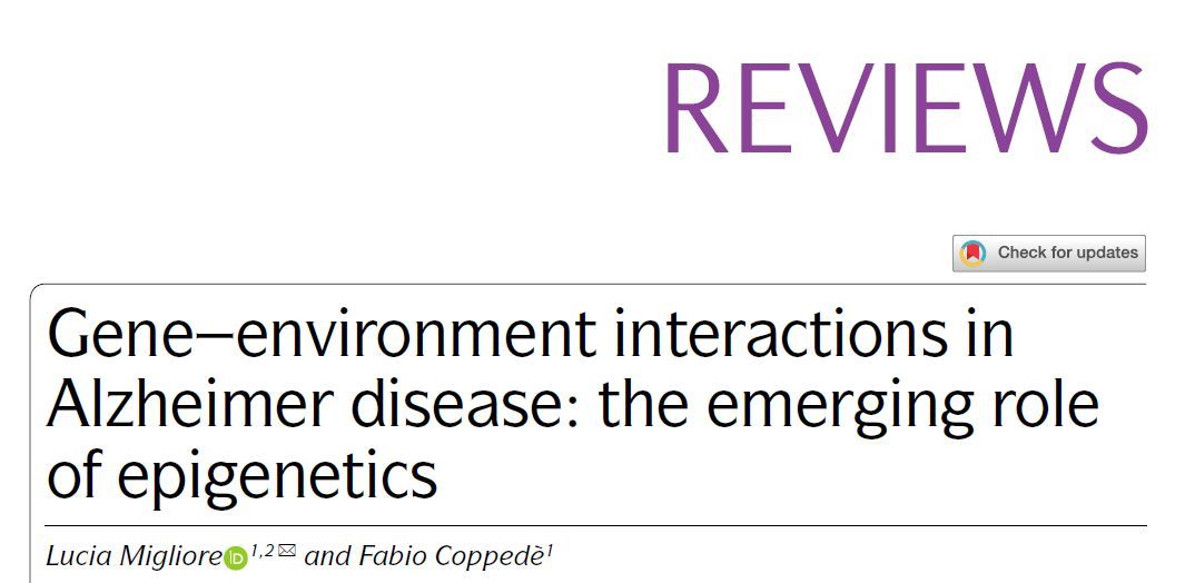 Gene-environment interactions in Alzheimer's disease—the emerging role ...