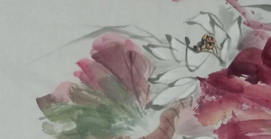 The lotus painter said, interpreting the lotus art work "Luck" - iNEWS