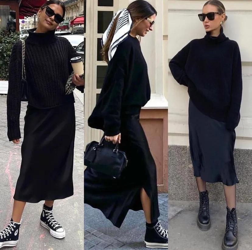 6 sets of black matching, accommodating workplace girls of all shapes ...