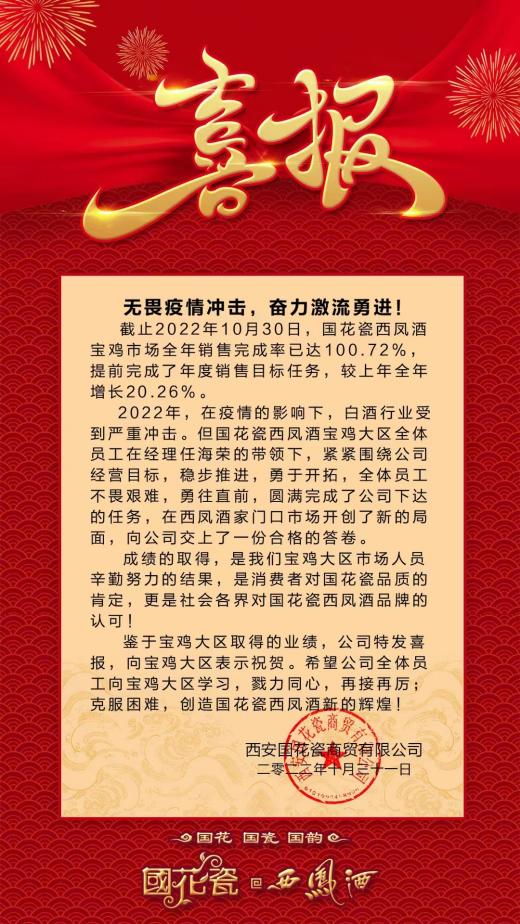 Xifeng Liquor quality + culture double keynote, the national flower ...
