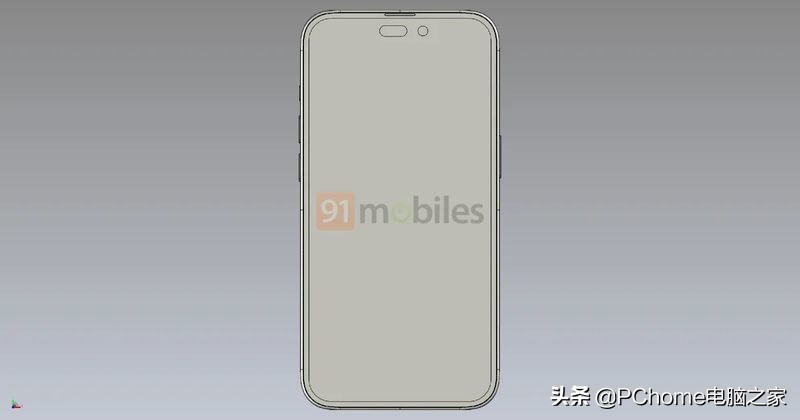 iPhone 14 Pro rendering exposure: Pill-shaped holes on the front - iNEWS