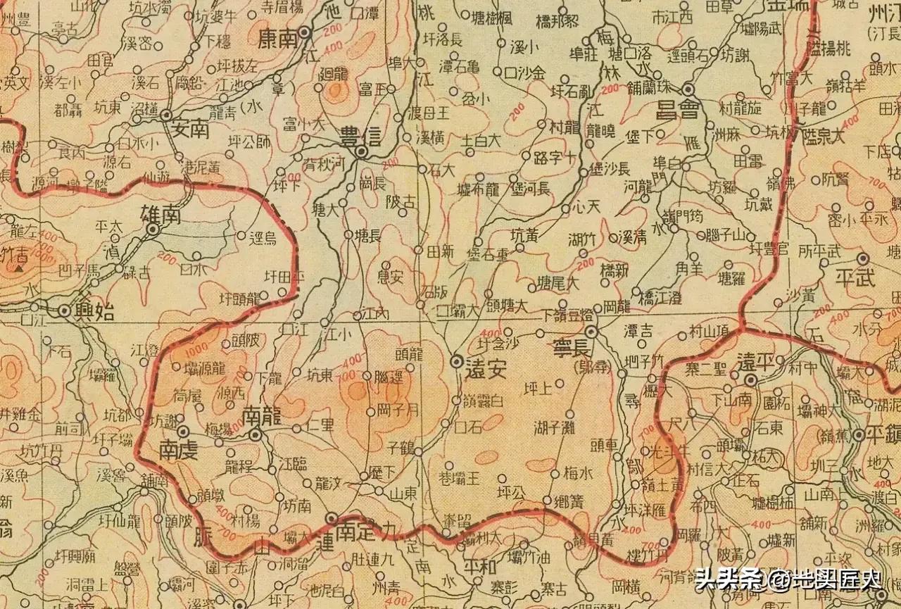 Old map of Ganzhou, Ji'an, Jiangxi - iNEWS