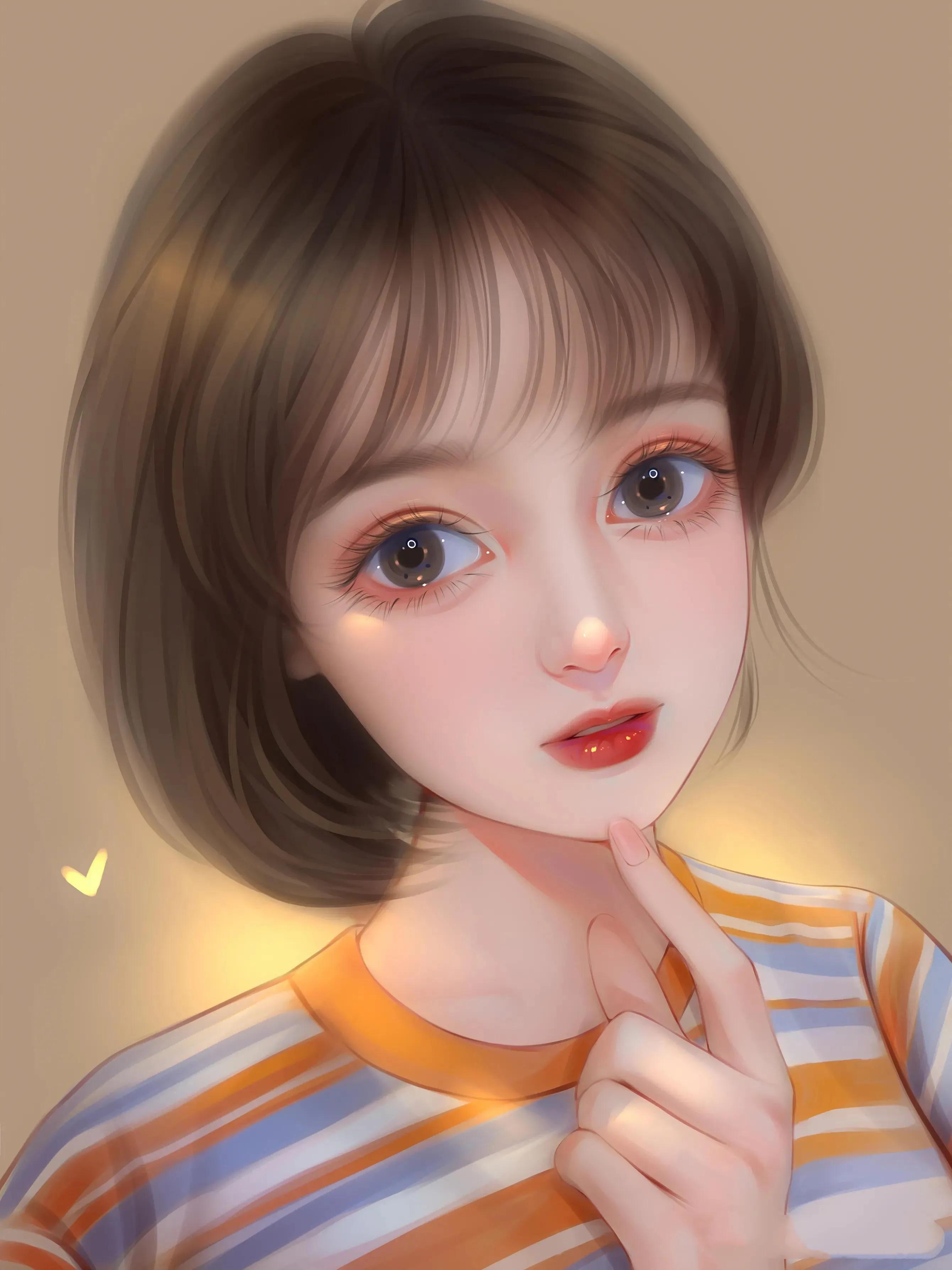 It's time to change your avatar, the hand-painted beautiful girl's ...