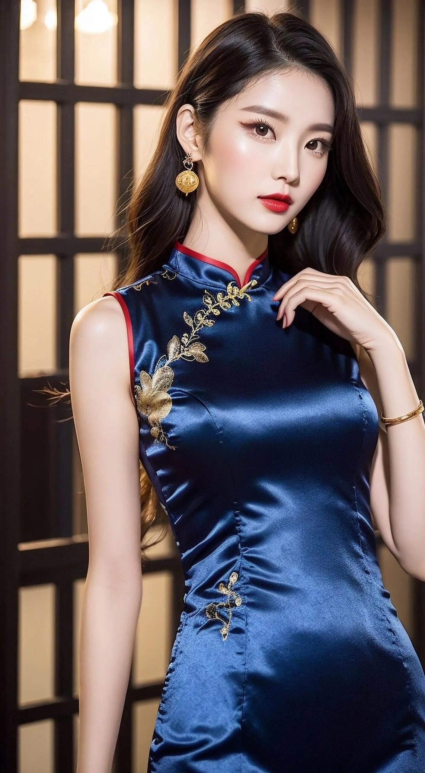 Realistic beauty intellectual cheongsam - iMedia