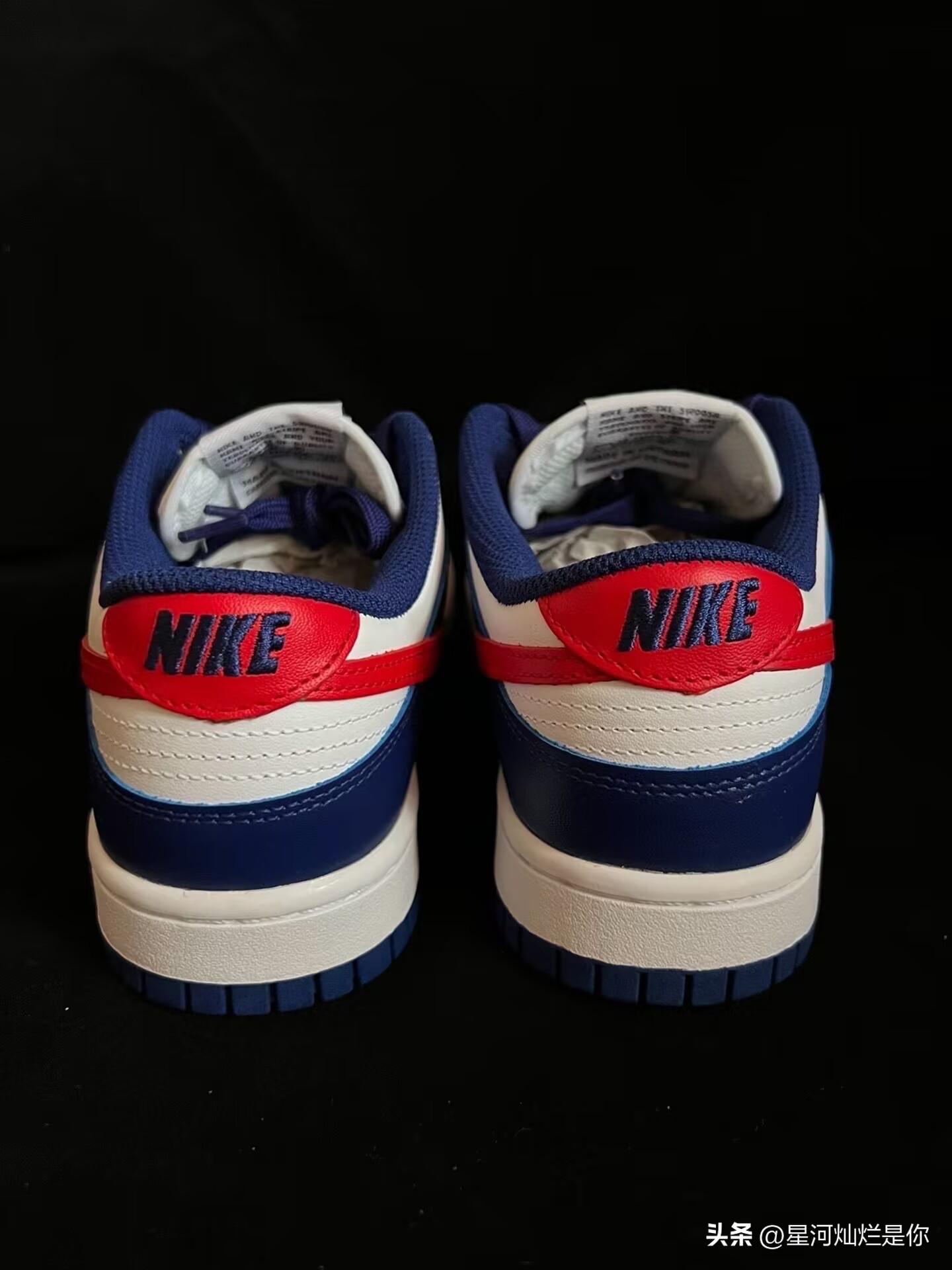 Nike Dunk Low This pair of white, blue and red colors is too refreshing ...