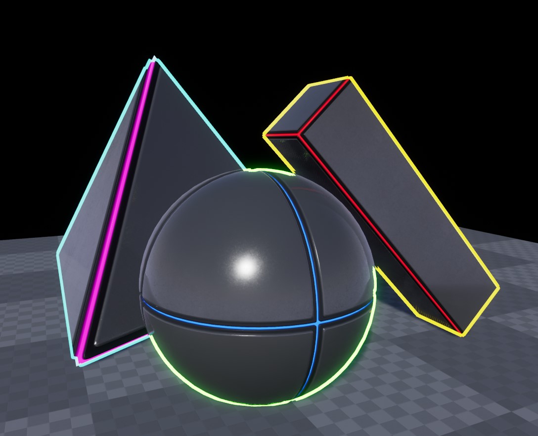 UE4 outline stroke to achieve "non-post-processing" - iNEWS