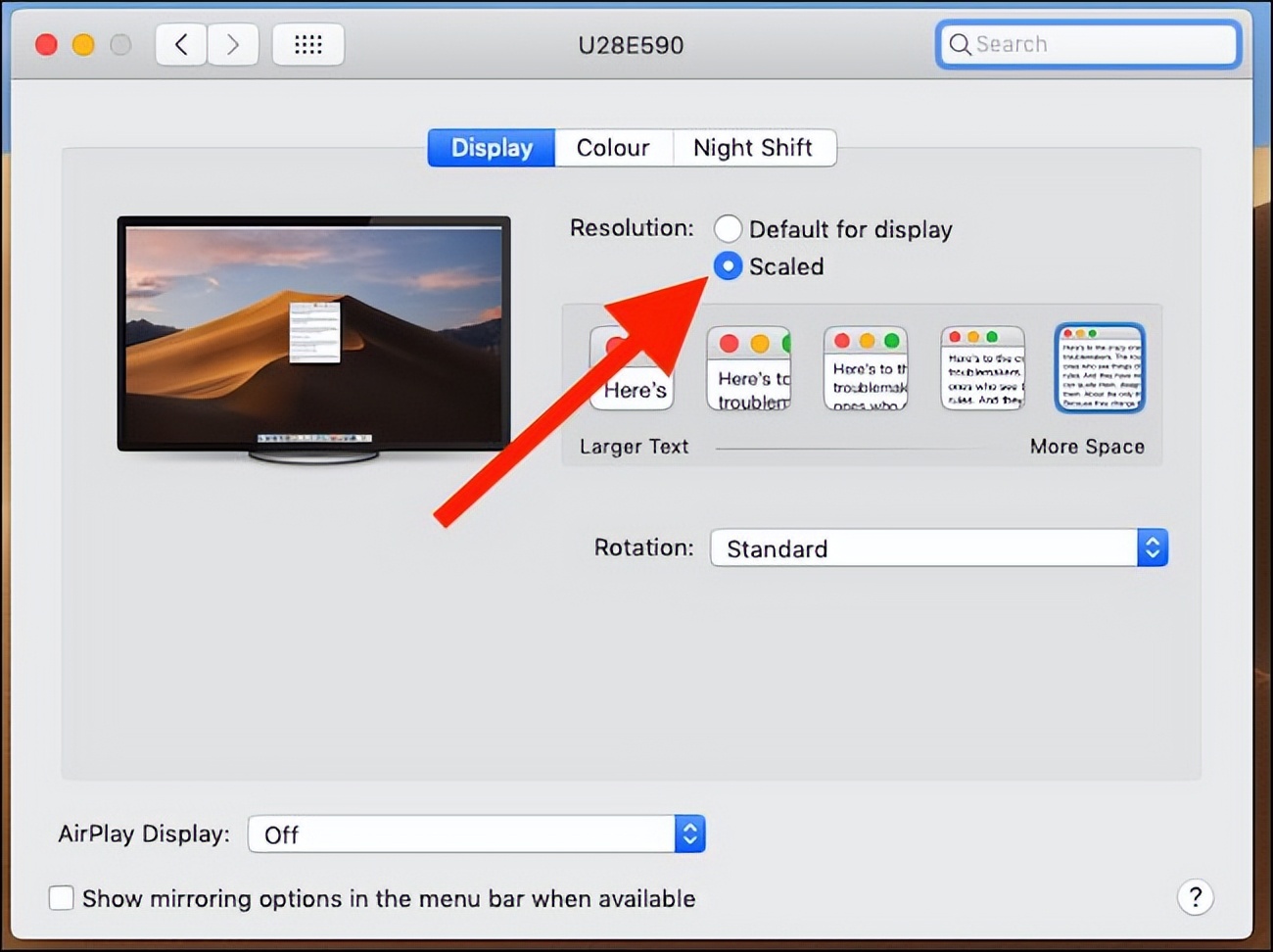 How to choose the exact display resolution on Mac - iNEWS